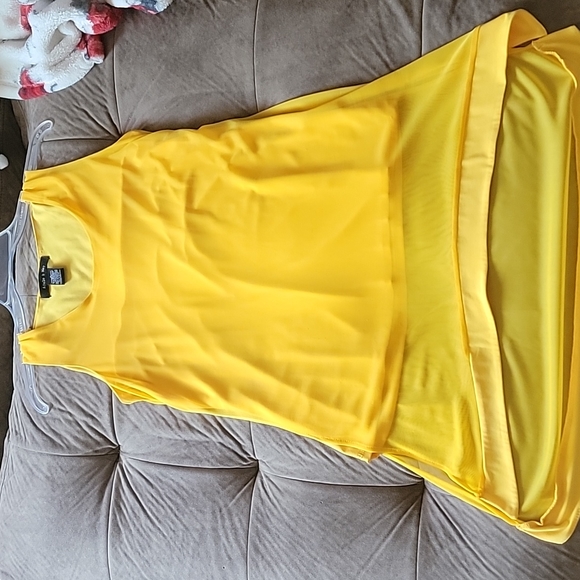 Tops | Adele May Yellow Tank | Poshmark